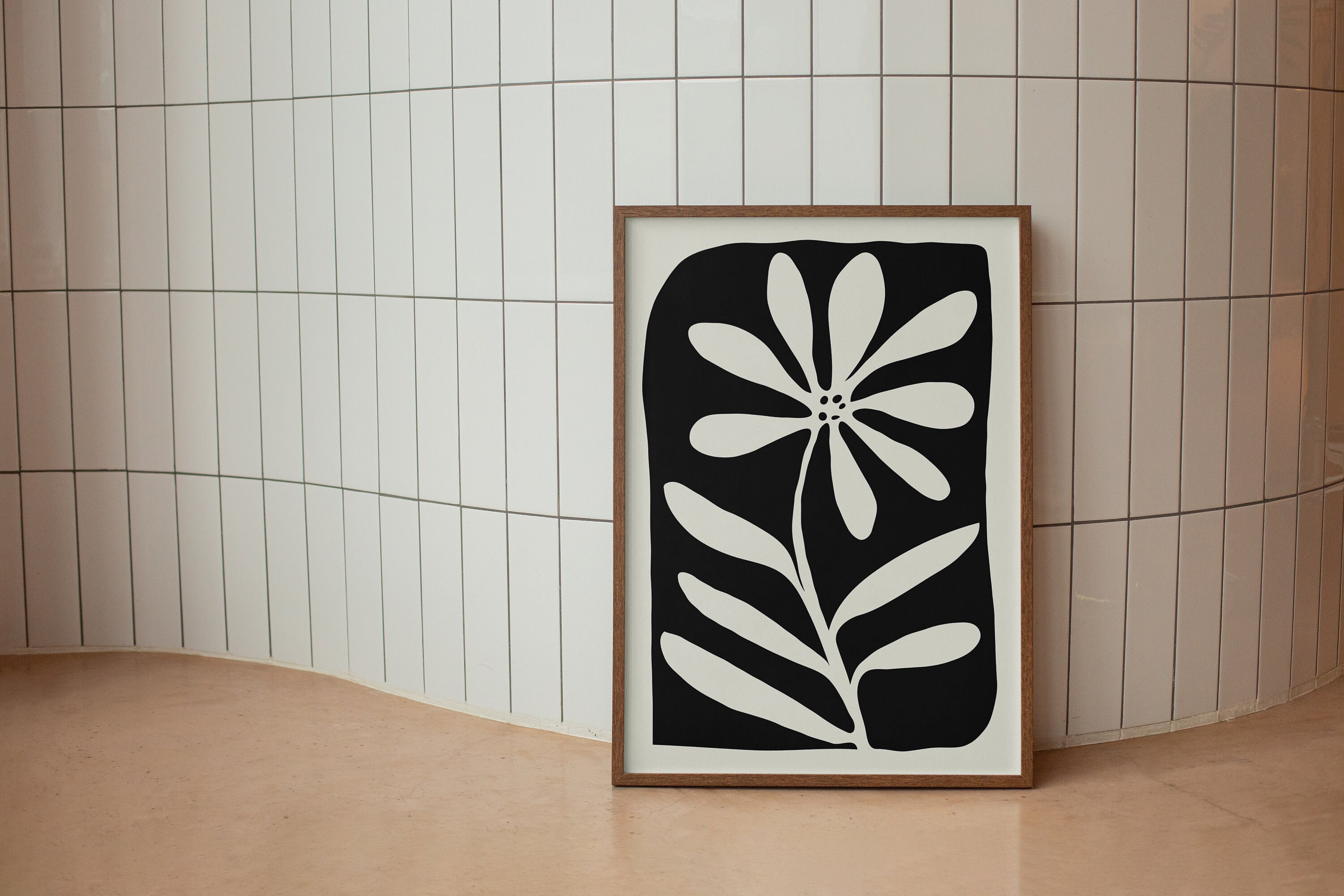 Bundle 2 Set of Botanical Matisse in Classic Monotone, Matisse Flower ...