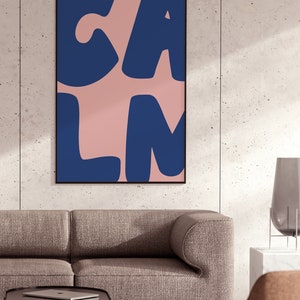 Calm Minimalist Wall Poster, Digital Downloadable Prints for Home Decor ...