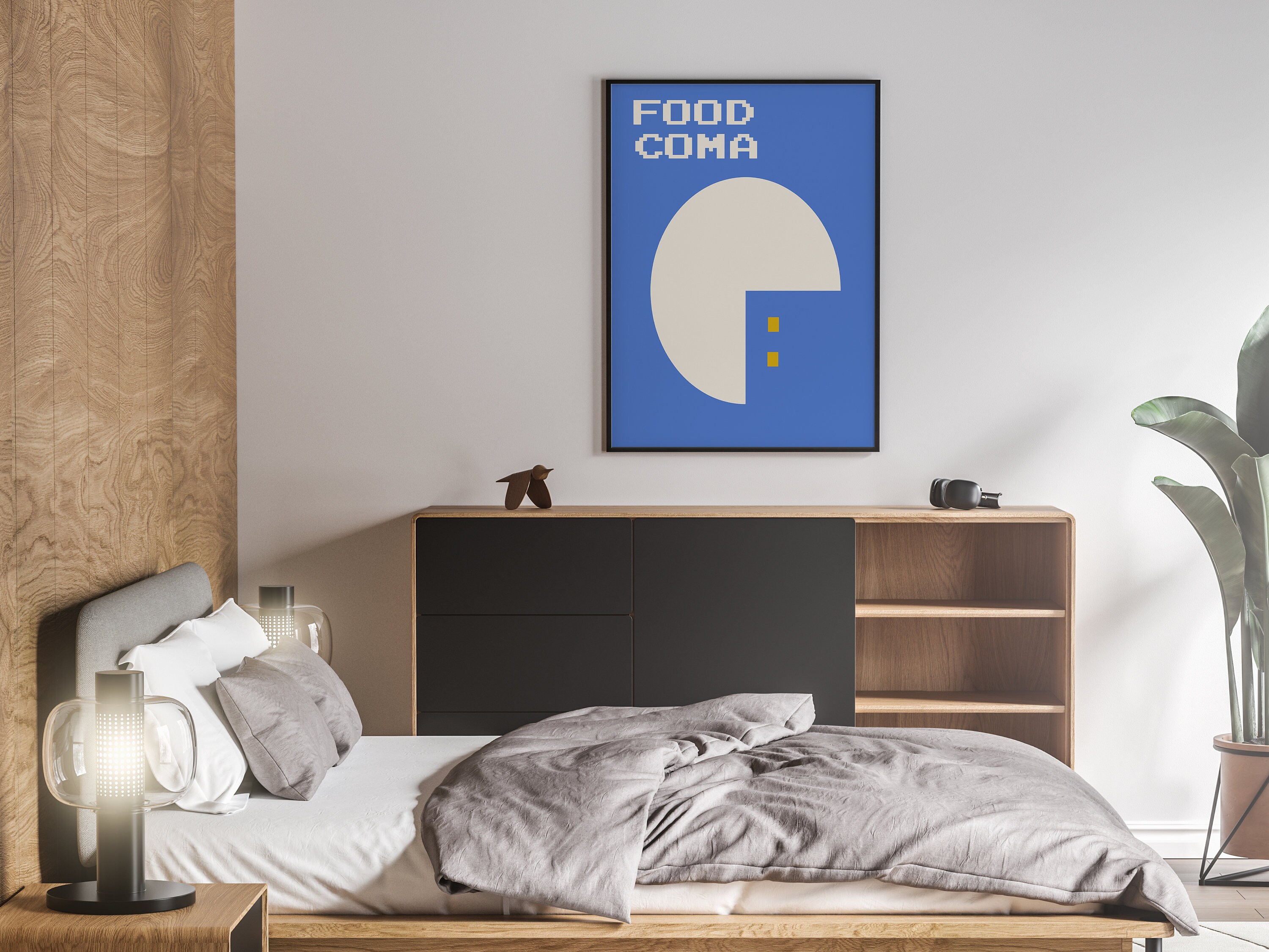 Food Coma Vintage Pop Art, Digital Downloadable Prints for Home Decor ...