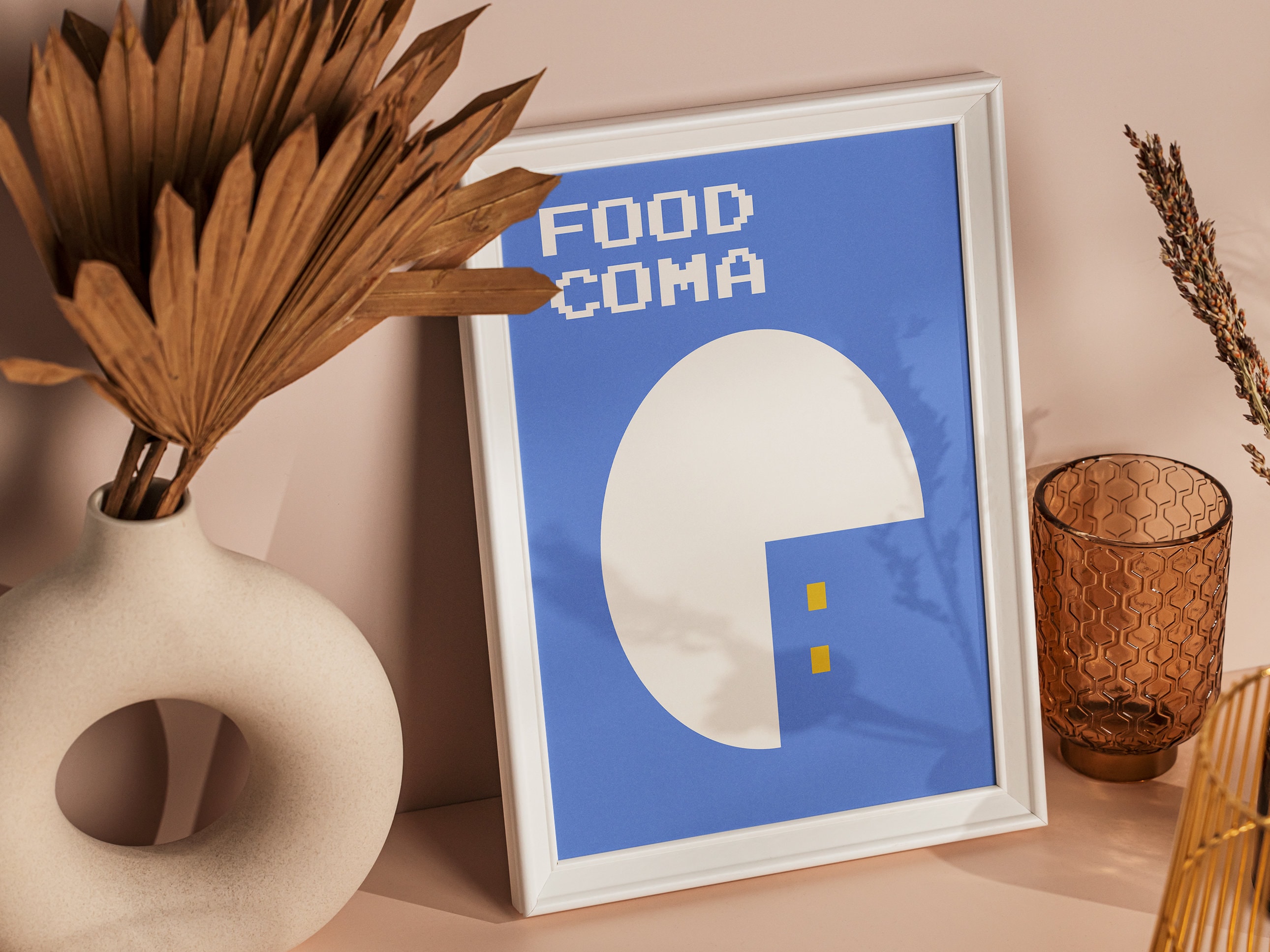 Food Coma Vintage Pop Art, Digital Downloadable Prints for Home Decor ...