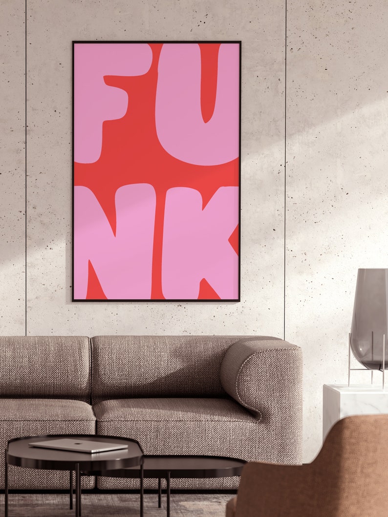 Funk Minimalist Wall Poster, Digital Downloadable Prints for Home Decor ...