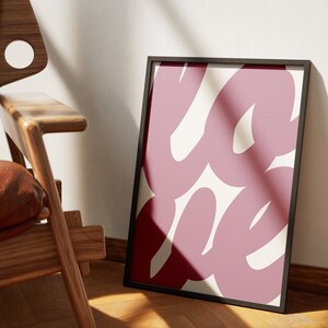 Pinky Love Print, Modern Eclectic Wall Print, Pink Instant Download ...