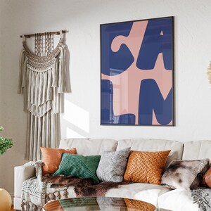 Calm Minimalist Wall Poster, Digital Downloadable Prints for Home Decor ...