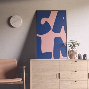 Calm Minimalist Wall Poster, Digital Downloadable Prints for Home Decor ...
