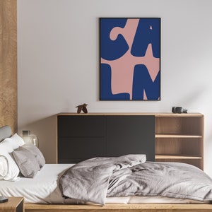 Calm Minimalist Wall Poster, Digital Downloadable Prints for Home Decor ...