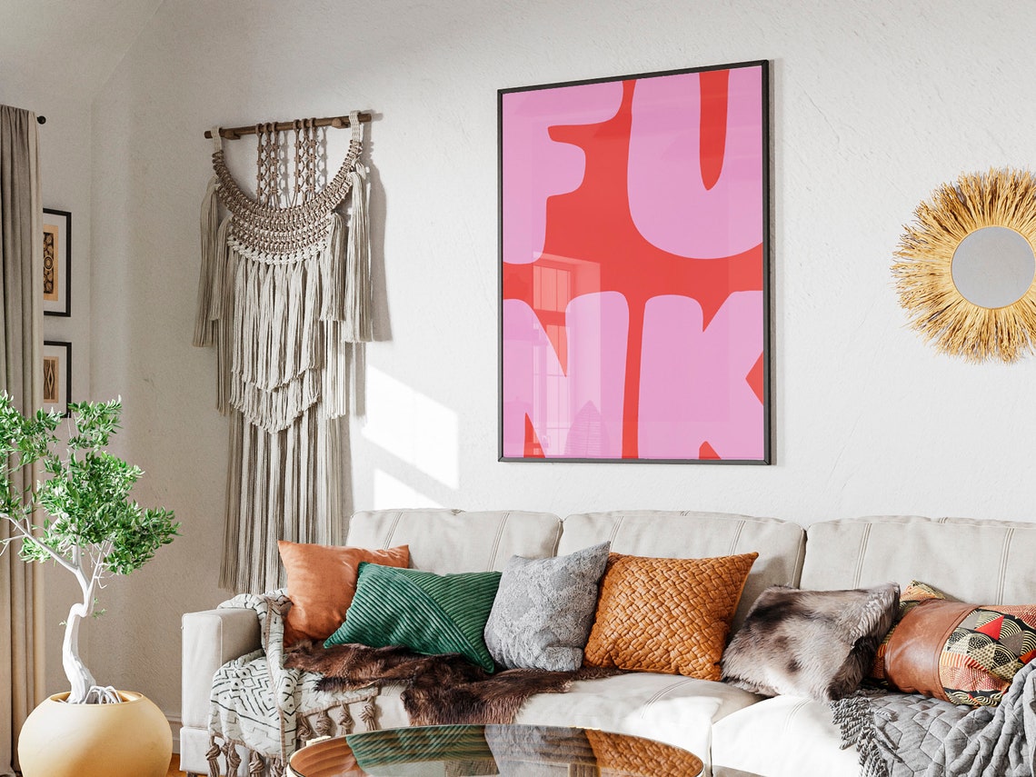 Funk Minimalist Wall Poster, Digital Downloadable Prints for Home Decor ...