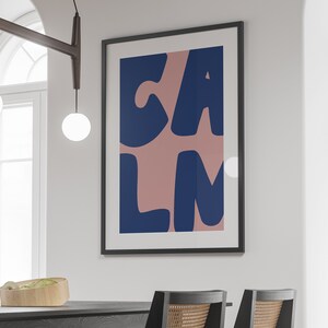 Calm Minimalist Wall Poster, Digital Downloadable Prints for Home Decor ...
