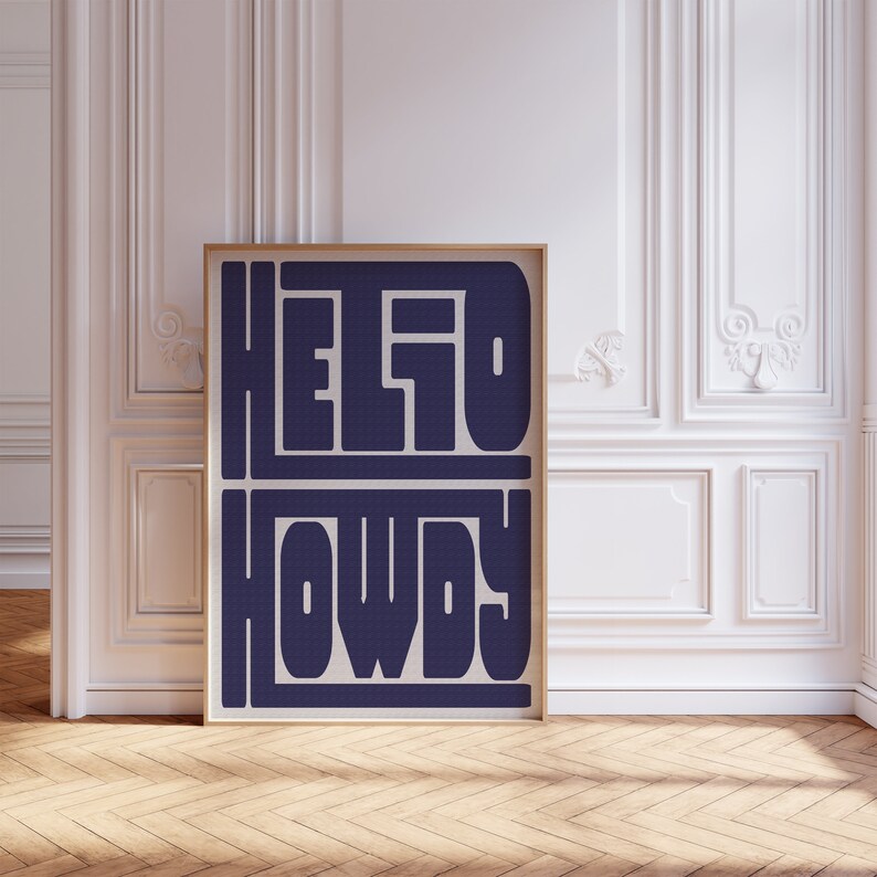 Blue Indigo Hello Howdy Instant Digital Download, Homie Western ...