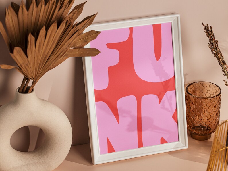 Funk Minimalist Wall Poster, Digital Downloadable Prints for Home Decor ...