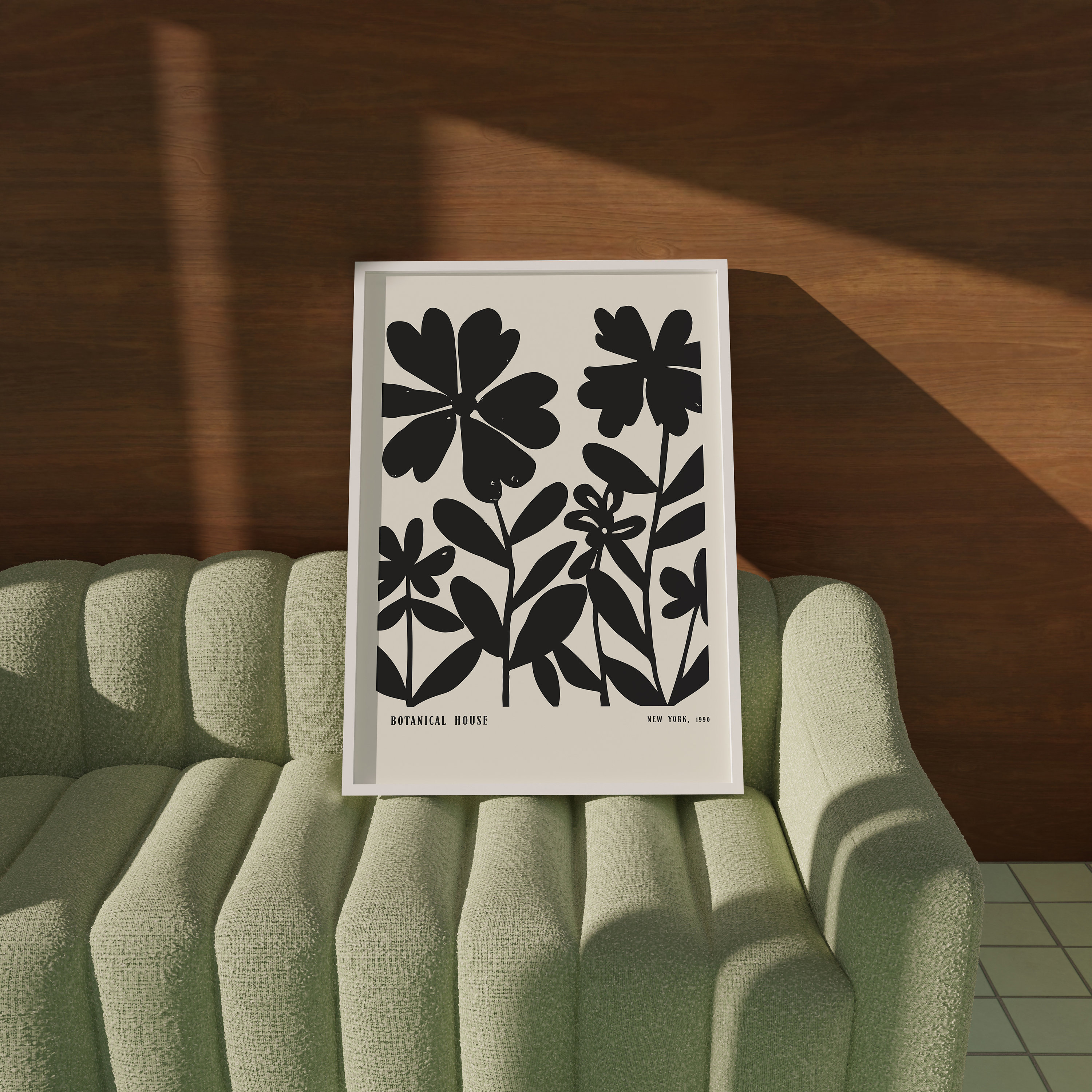 Classic Monotone Botanical House Matisse Inspired Print, Modern ...