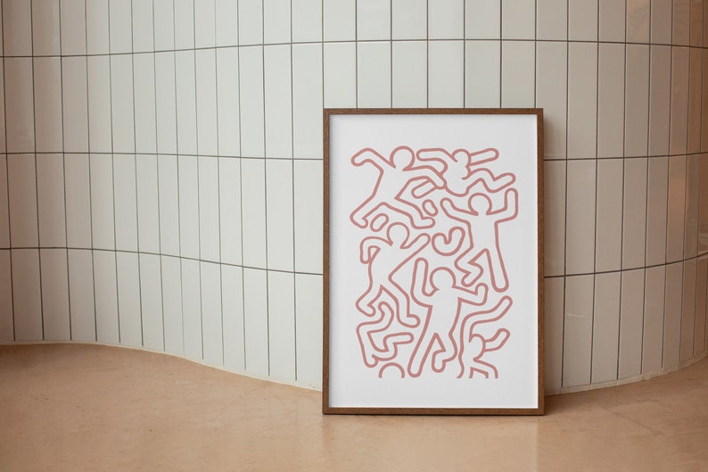 Dancing on the Floor, Keith Haring Print Poster, Keith Haring ...