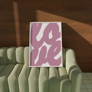 Pinky Love Print, Modern Eclectic Wall Print, Pink Instant Download ...