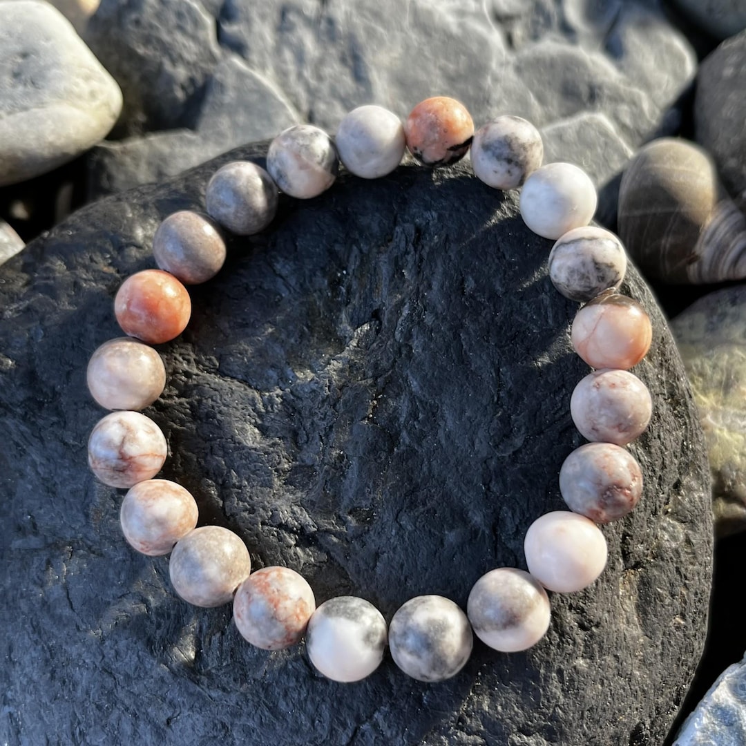 Pink Zebra Jasper Bracelet - Premium High Quality Natural Crystal ...