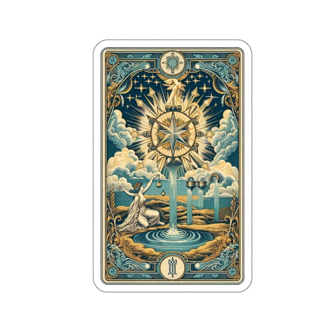The Star Tarot Sticker Vintage Design Sticker Unique Tarot Spiritual ...
