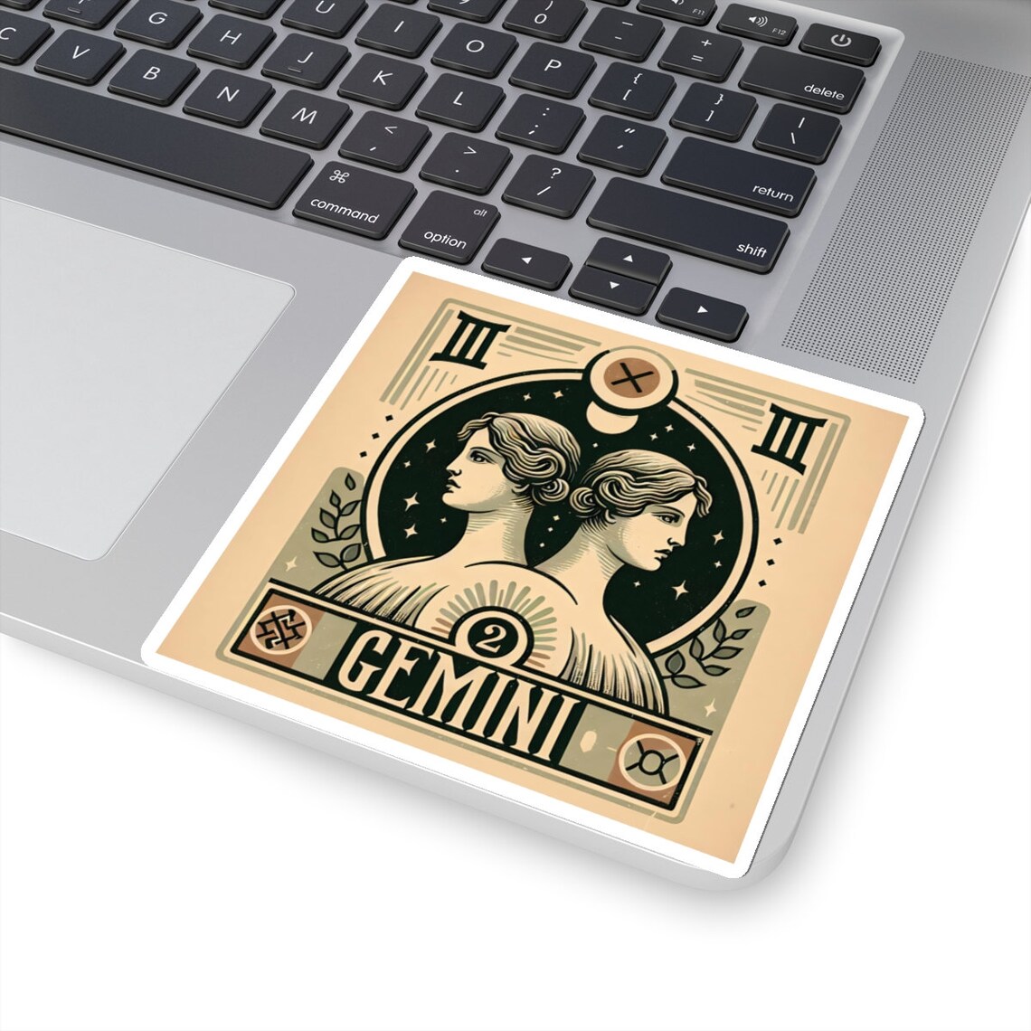 Gemini Zodiac Sign Sticker Celestial Sticker Cute Retro Vintage Gemini ...