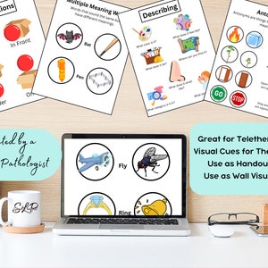 25 Speech Language Therapy Printouts, Picture Scenes, Language Concept ...