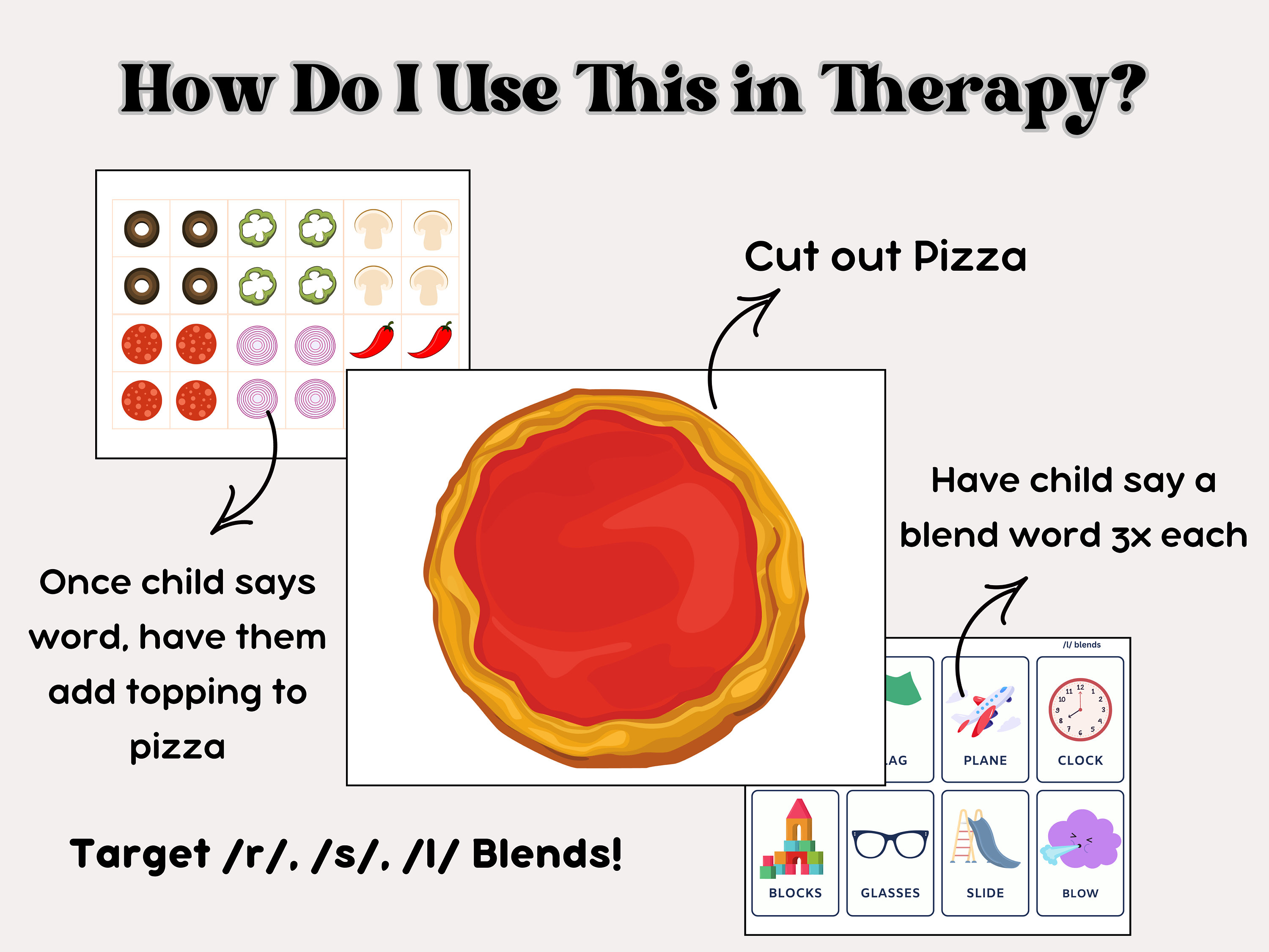 48 Speech Sound Blends, R, S, L Blends Speech Therapy Activity ...