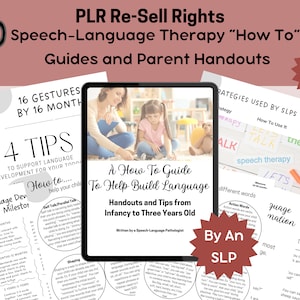 30 PLR Speech Therapy Parent Handouts, Speech Prints, Parent Handouts ...