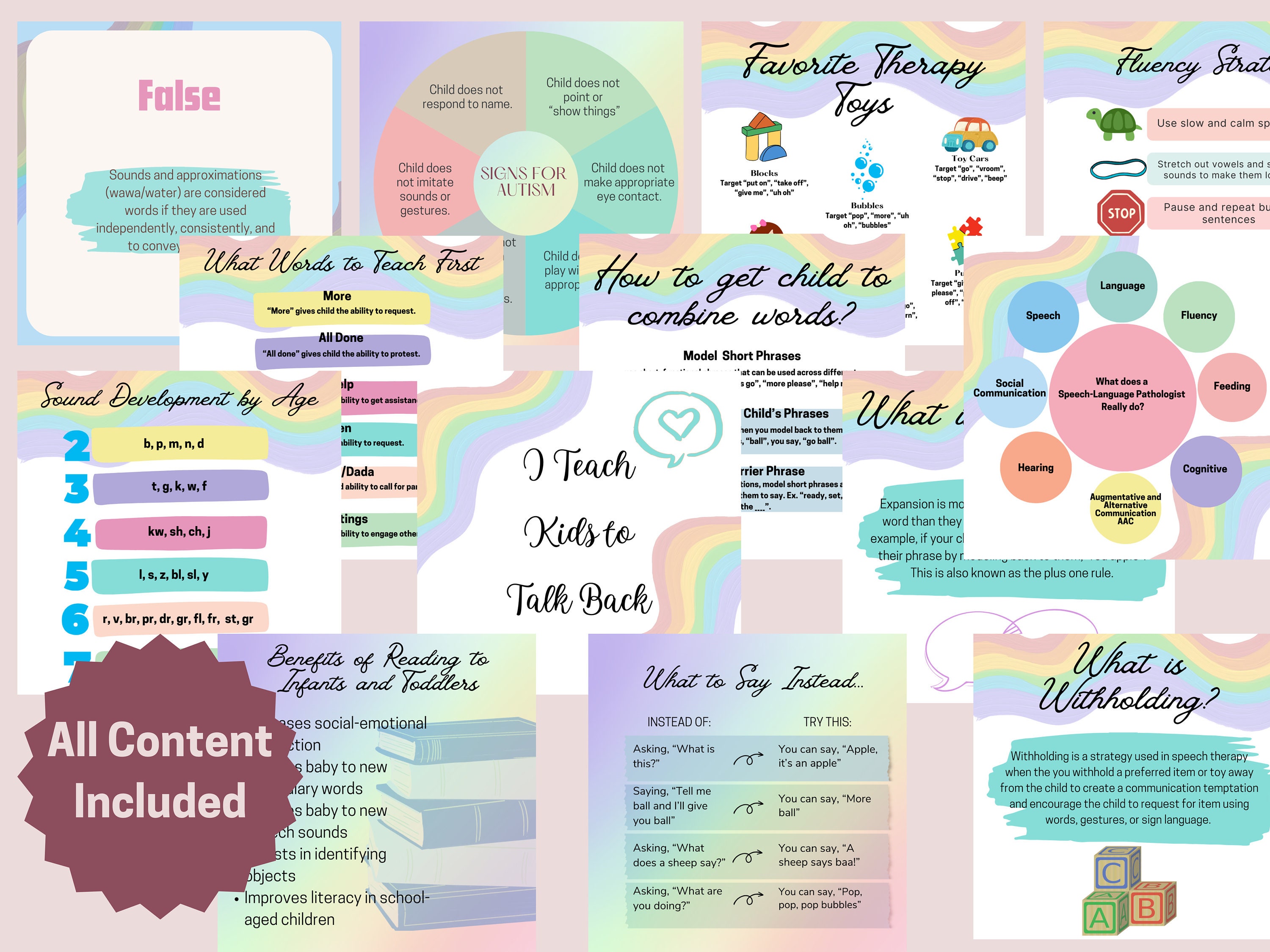 PLR Speech Therapy Bundle, Speech Therapy Materials, Instagram Template ...