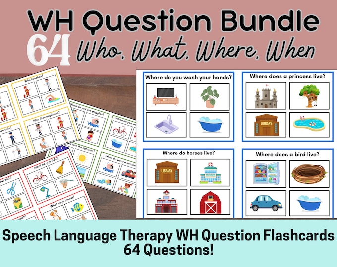 WH Questions ABA, Therapy - Etsy