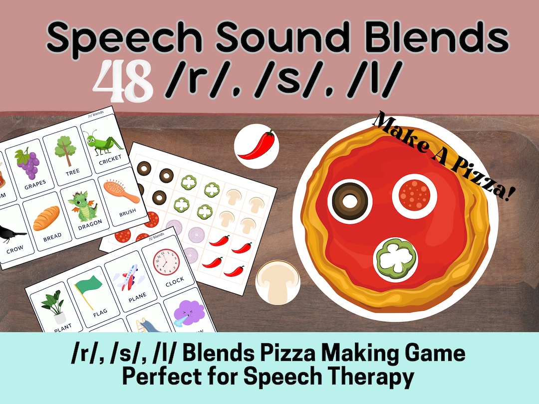 48 Speech Sound Blends, R, S, L Blends Speech Therapy Activity ...