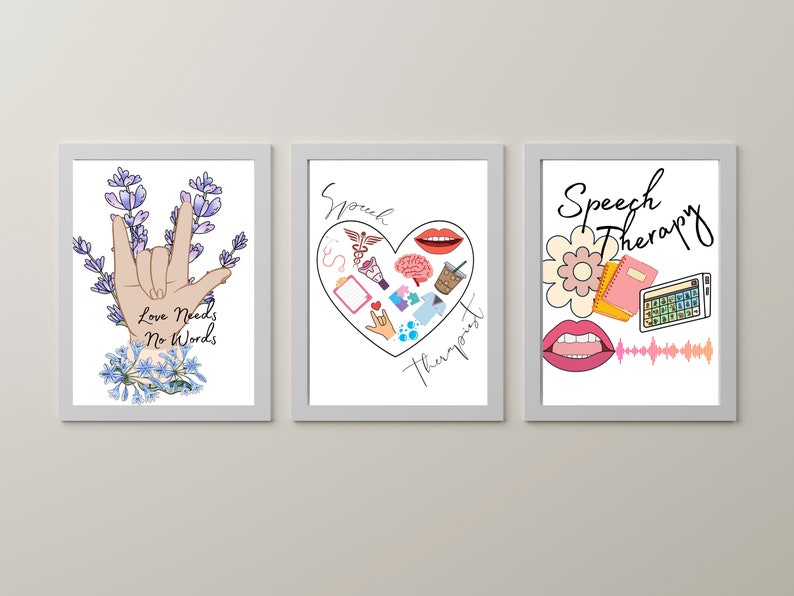 8 Speech Therapy Poster Bundle, Speech Therapy Room Decor, Speech ...