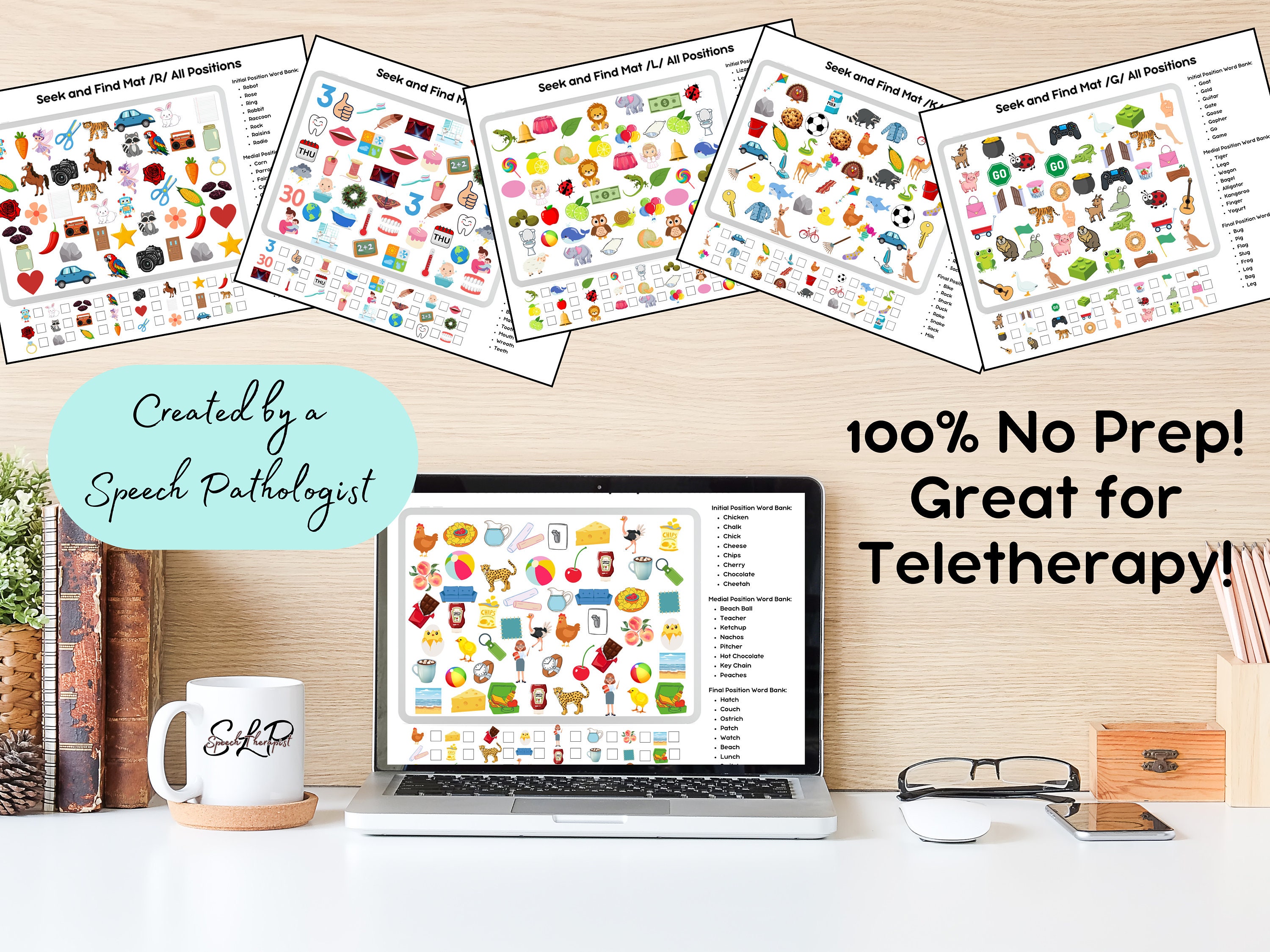 Articulation Therapy Picture Search Printable, Speech Therapy Activity ...