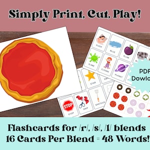 48 Speech Sound Blends, R, S, L Blends Speech Therapy Activity ...