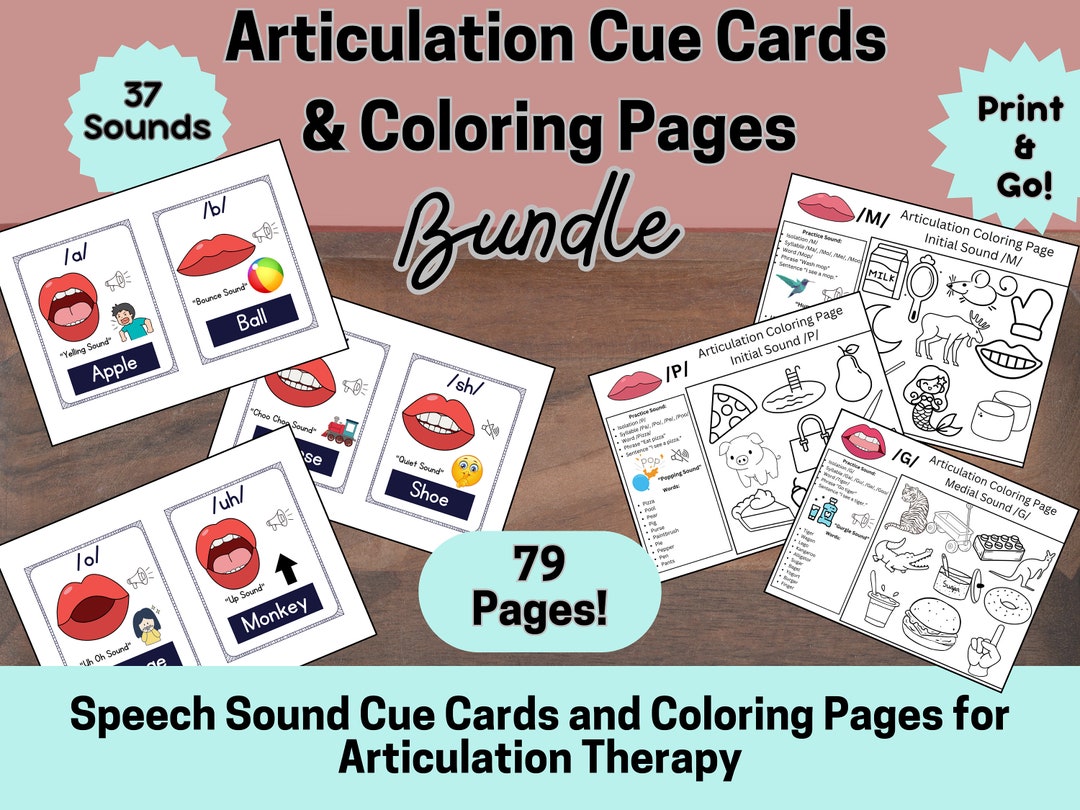 79 Articulation Bundle, Speech Therapy Materials, Coloring Pages ...