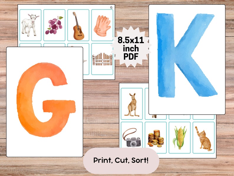 200 Preschool Letter Sound Matching, Phonics Alphabet, Beginning Sound ...