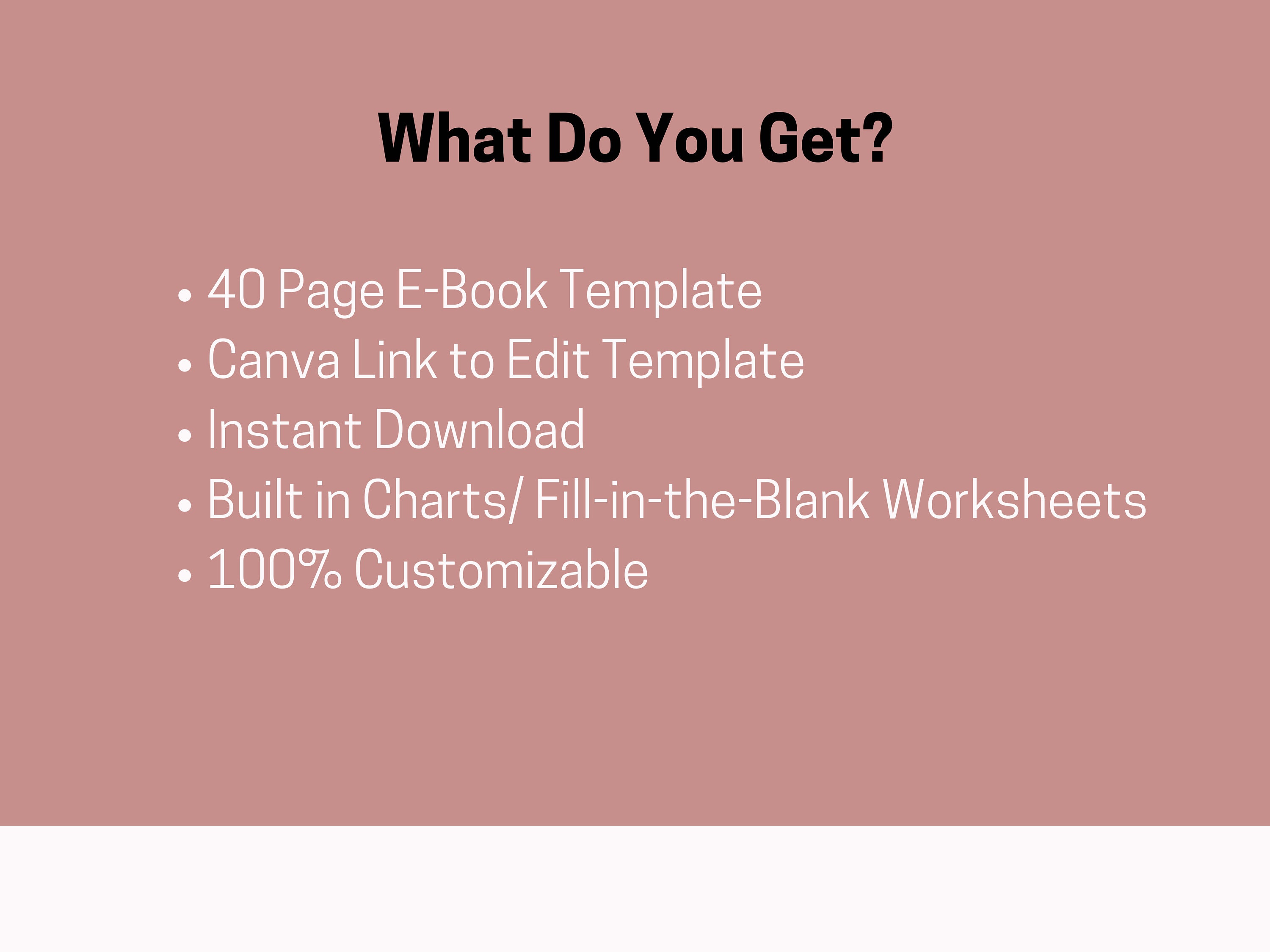 Canva Ebook Template, Workbook Template, Ebook Digital Download ...
