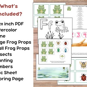 Five Little Speckled Frogs Sing Along Prop, PDF Printable, Speech ...