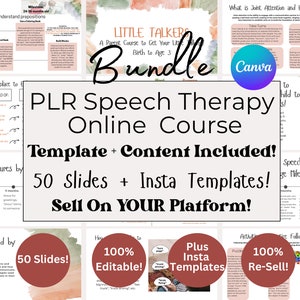 PLR Online Course Speech Therapy, Instagram Post Story Templates, SLP ...