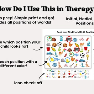 96 Articulation Speech Therapy Activity Bundle, Visual Cue Cards, Seek ...