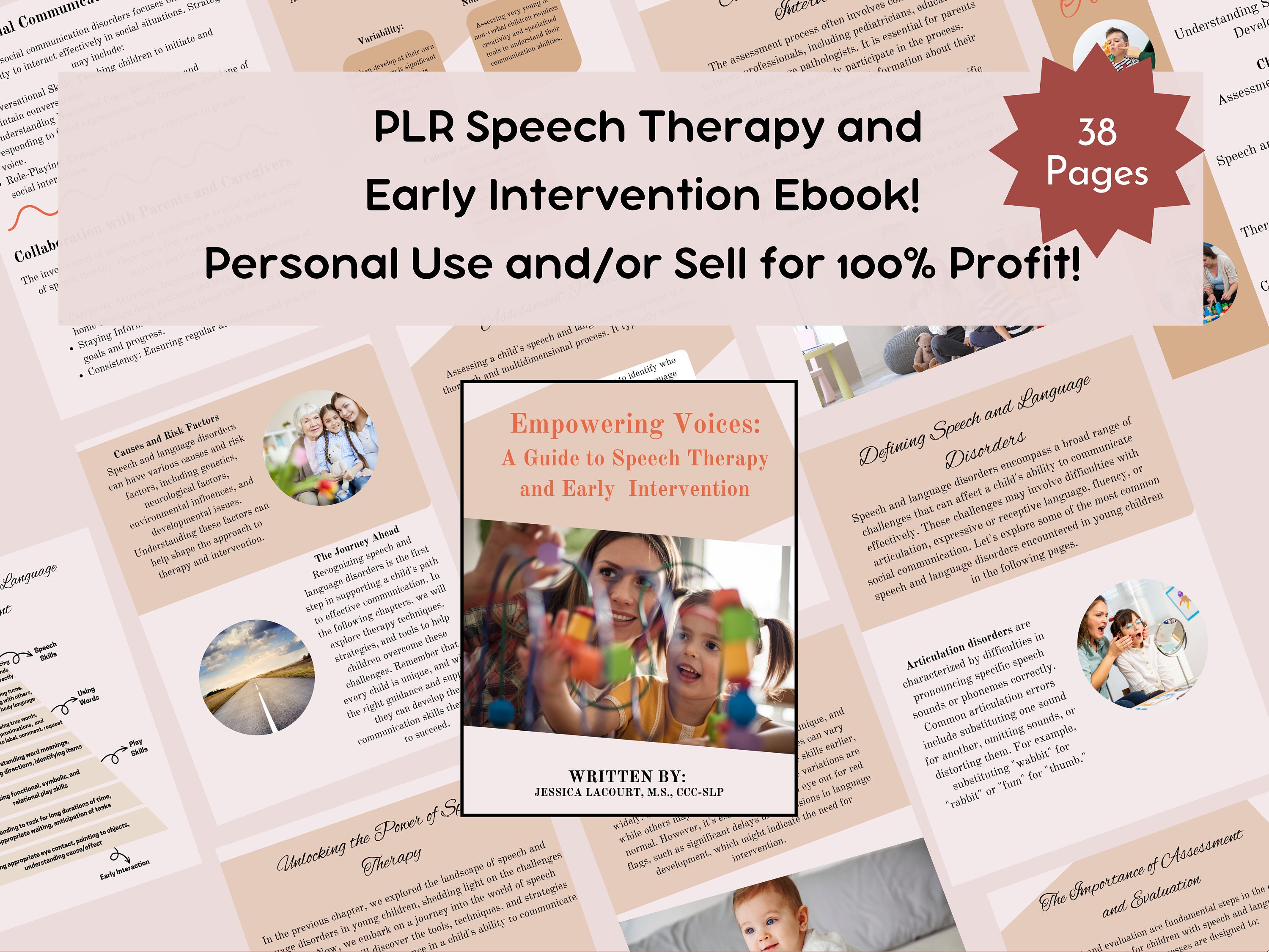 PLR Speech Therapy Bundle, Speech Therapy Materials, Instagram Template ...