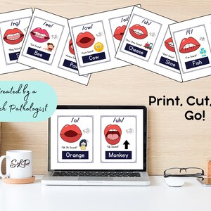 37 Articulation Cue Cards, Speech Sound Flashcards, Speech Therapy ...
