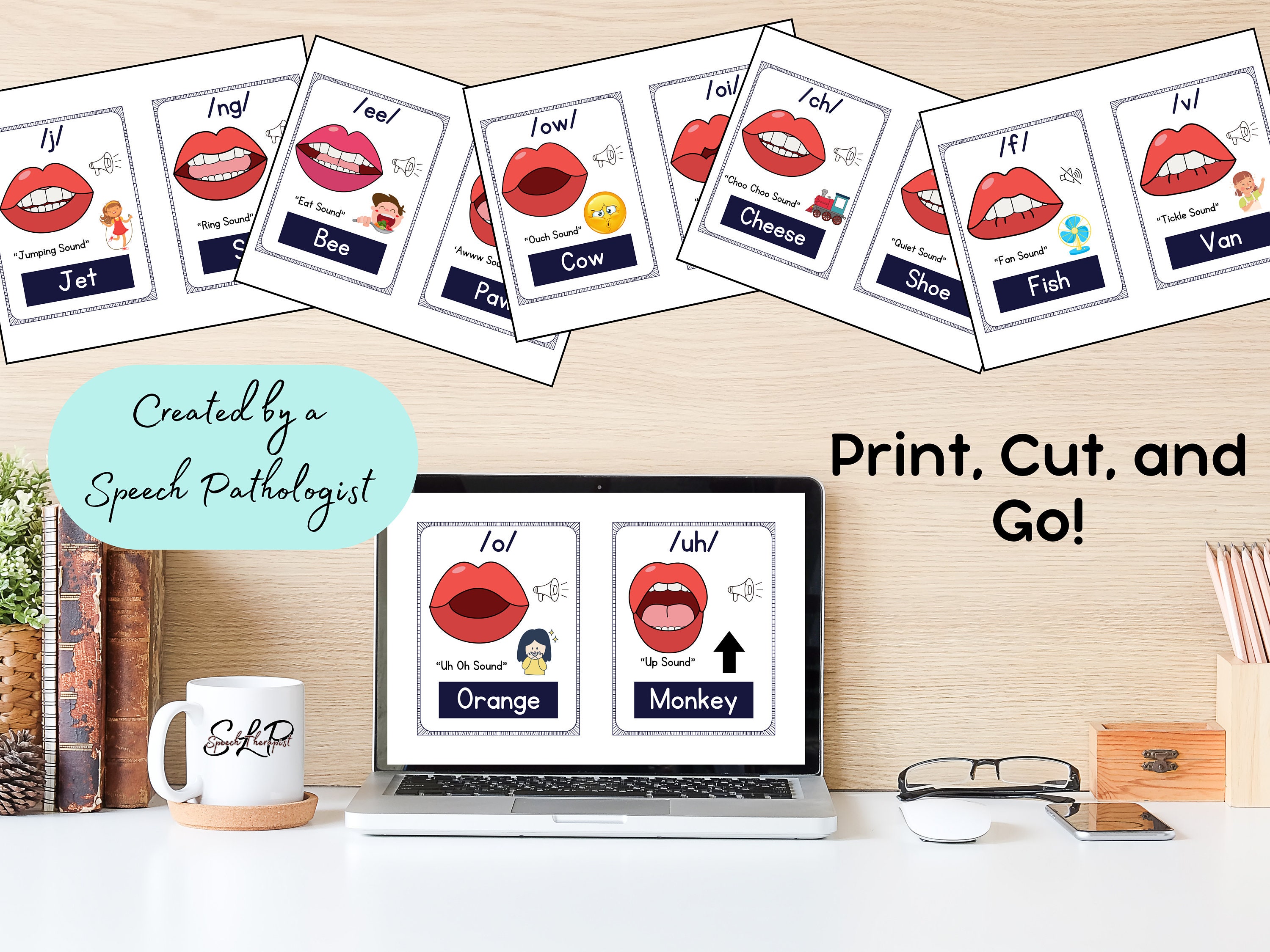37 Articulation Cue Cards Speech Sound Flashcards Speech Therapy