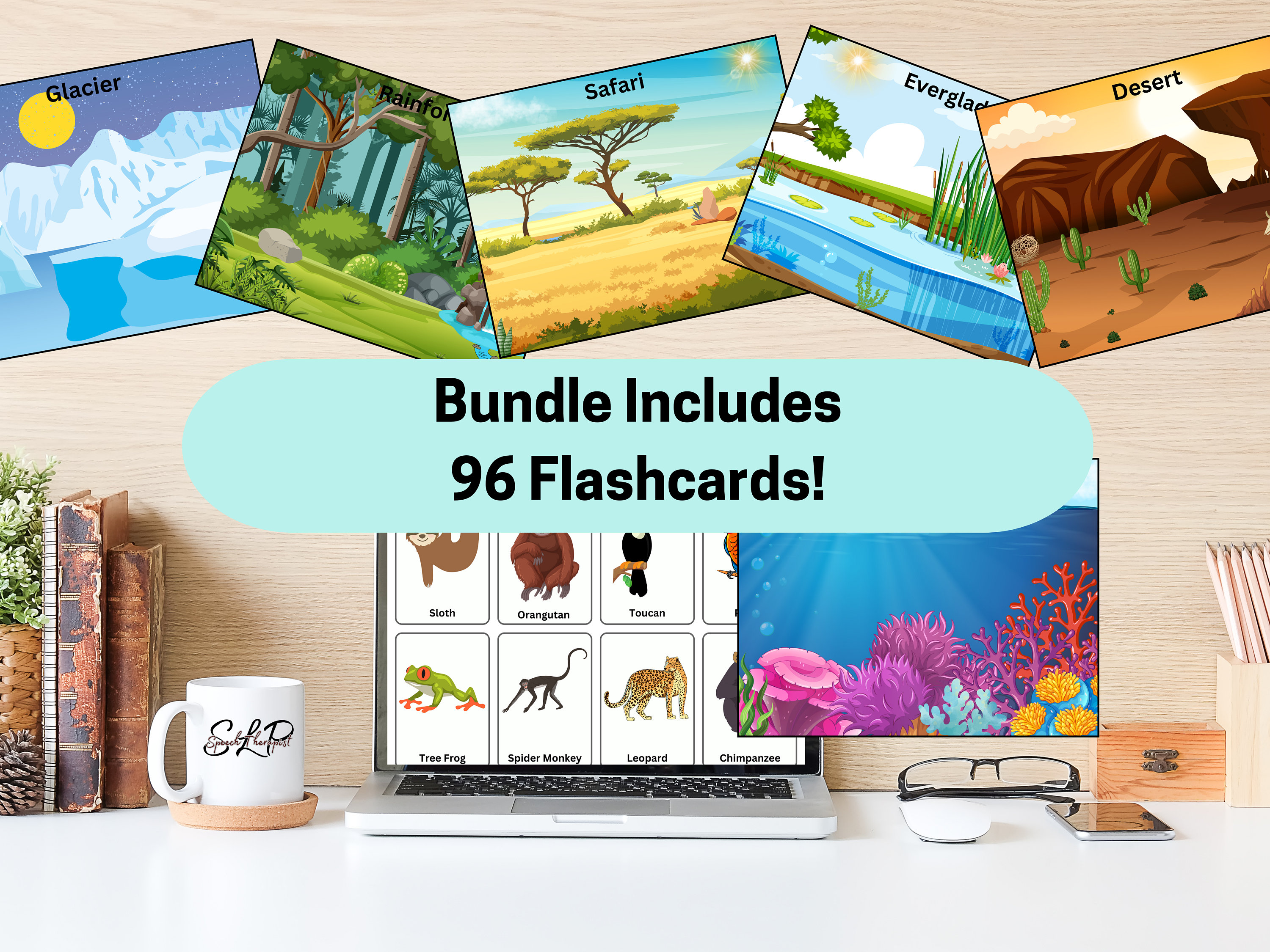 96 Category Matching Flashcard Picture Scene Bundle, Speech Therapy ...
