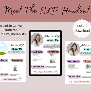 Meet the Speech Therapist, Meet the SLP, Meet the Speech-language ...