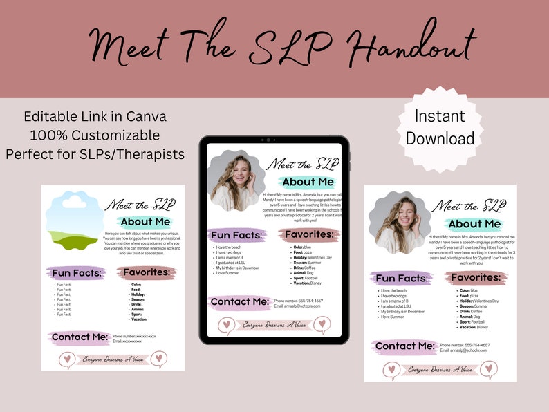 Meet the Speech Therapist, Meet the SLP, Meet the Speech-language ...