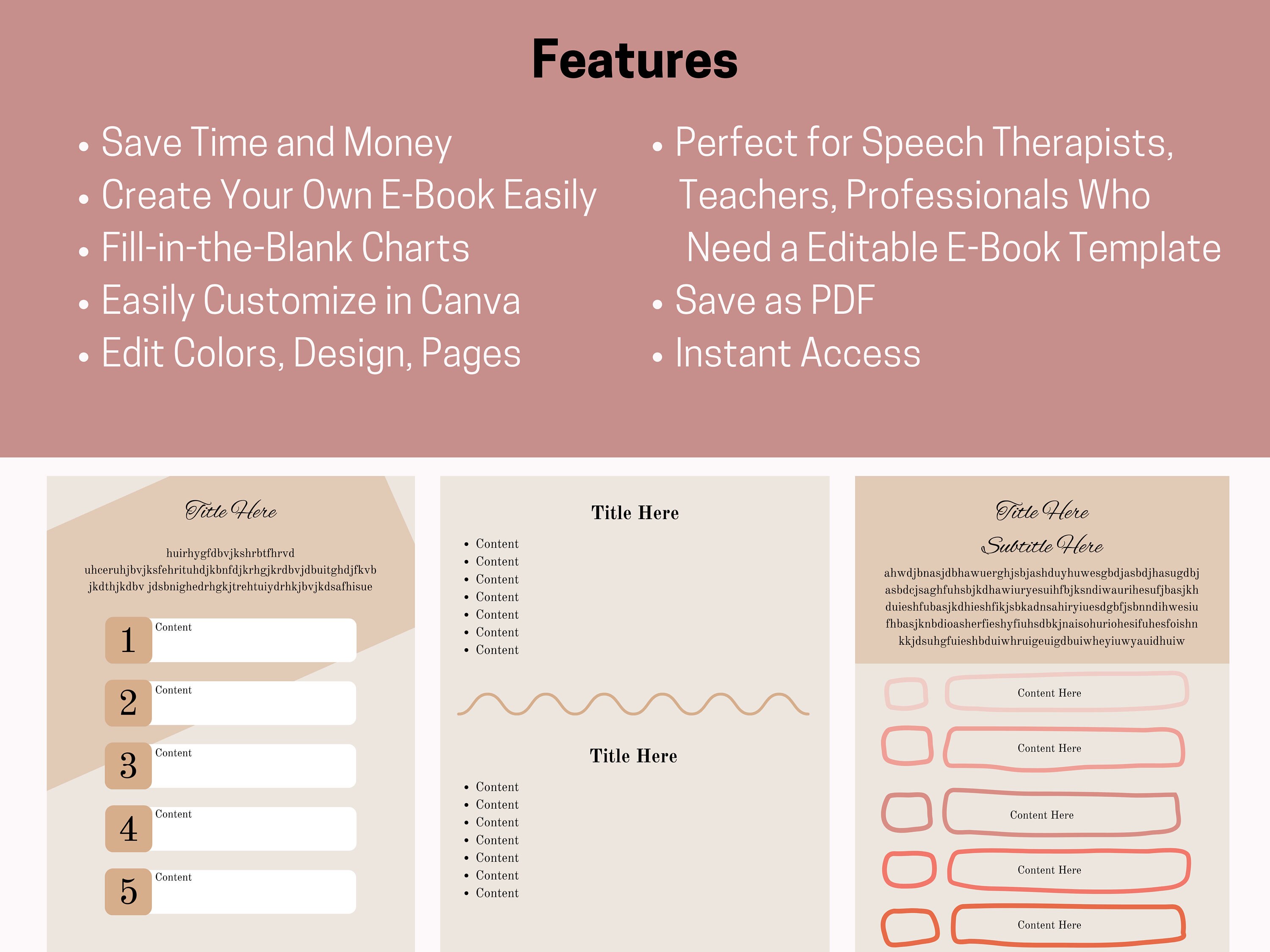Canva Ebook Template, Workbook Template, Ebook Digital Download ...