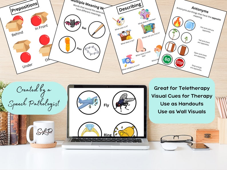 15 Language Visual Cues, Speech Therapy Printable, Speech Language ...