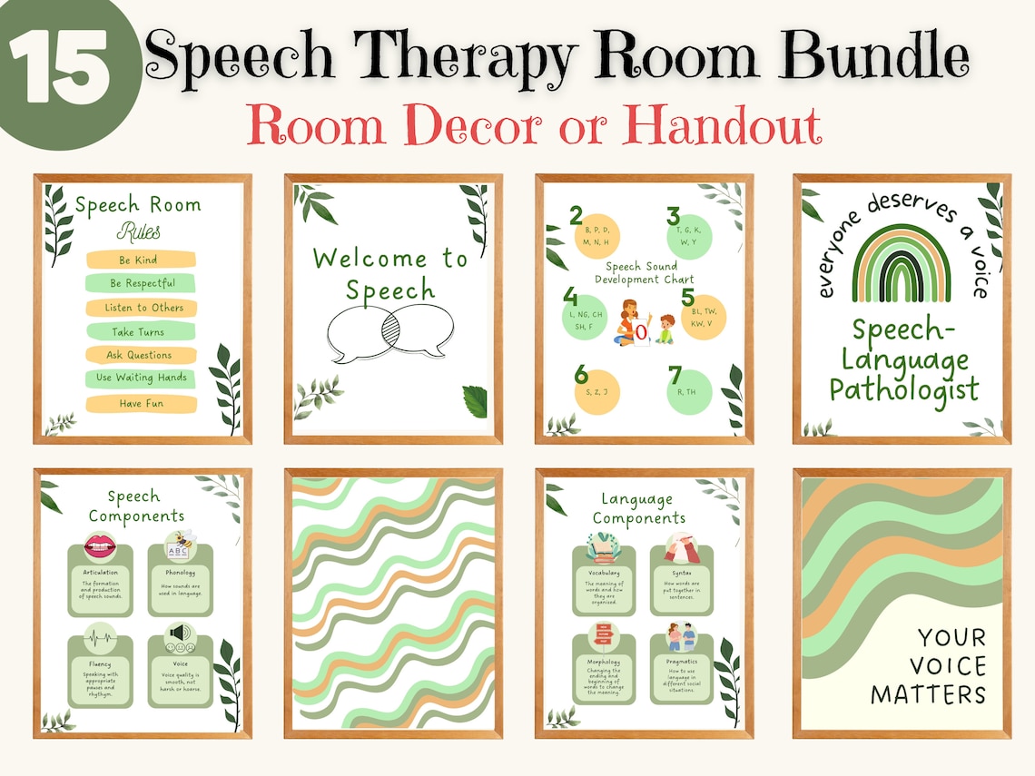 15 Speech Language Therapy Room Decor Greenery - Etsy
