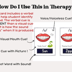 37 Articulation Cue Cards, Speech Sound Flashcards, Speech Therapy ...
