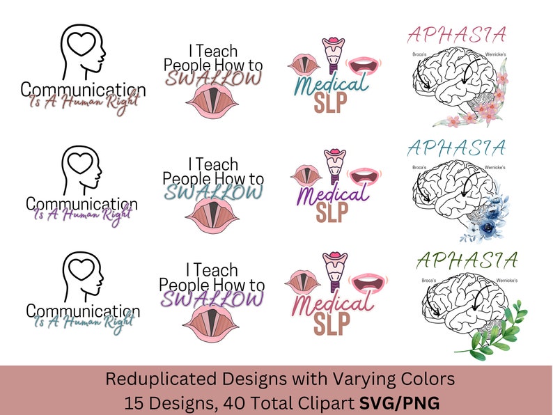 Speech Therapy SVG PNG Clipart Bundle Sublimation Cricut - Etsy UK