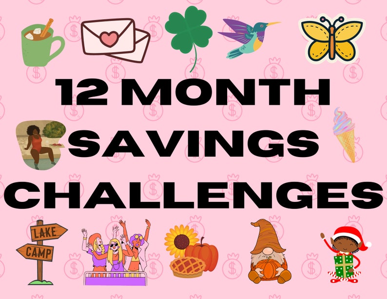 12 Month Savings Challenge - Etsy