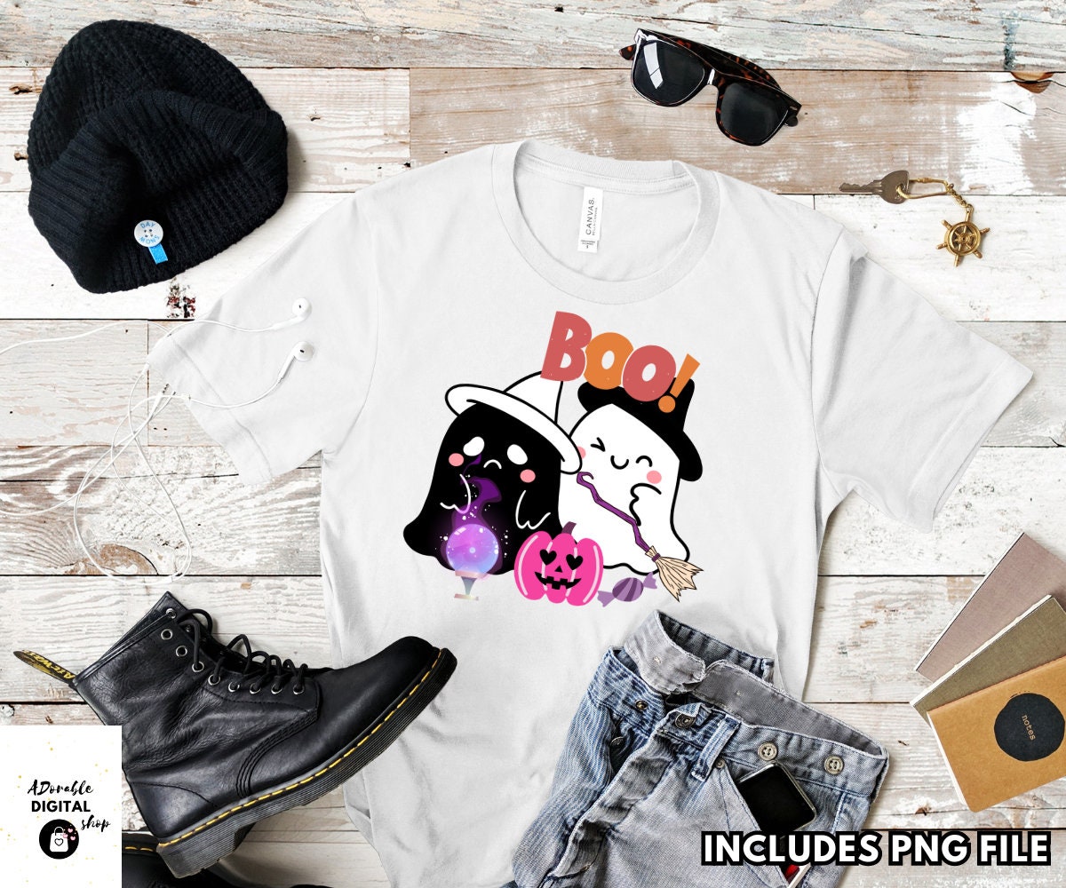Cute Couple Ghost PNG Digital Download Halloween - Etsy
