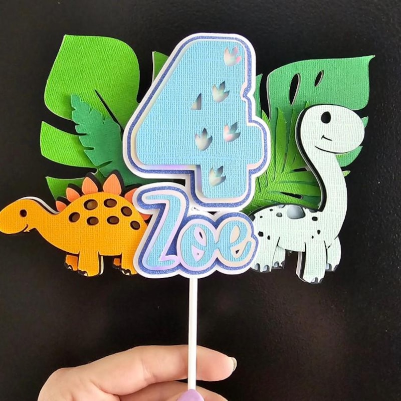 Dinosaur Cake Topper - Etsy Australia