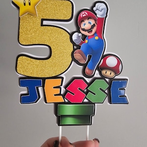 Personalised Super Mario 3D Cake Topper - Etsy