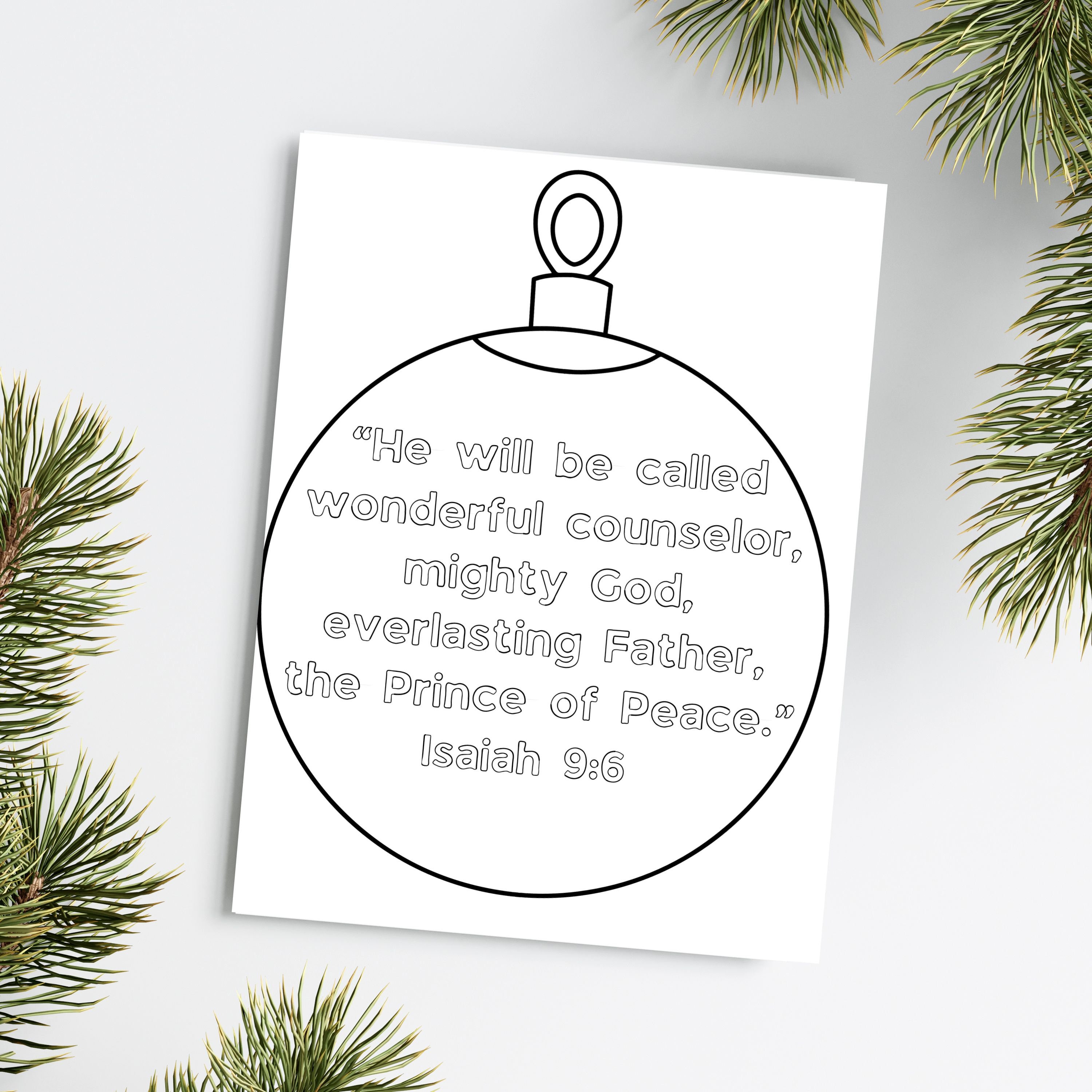Bible Verse Christmas Coloring Pages - Etsy